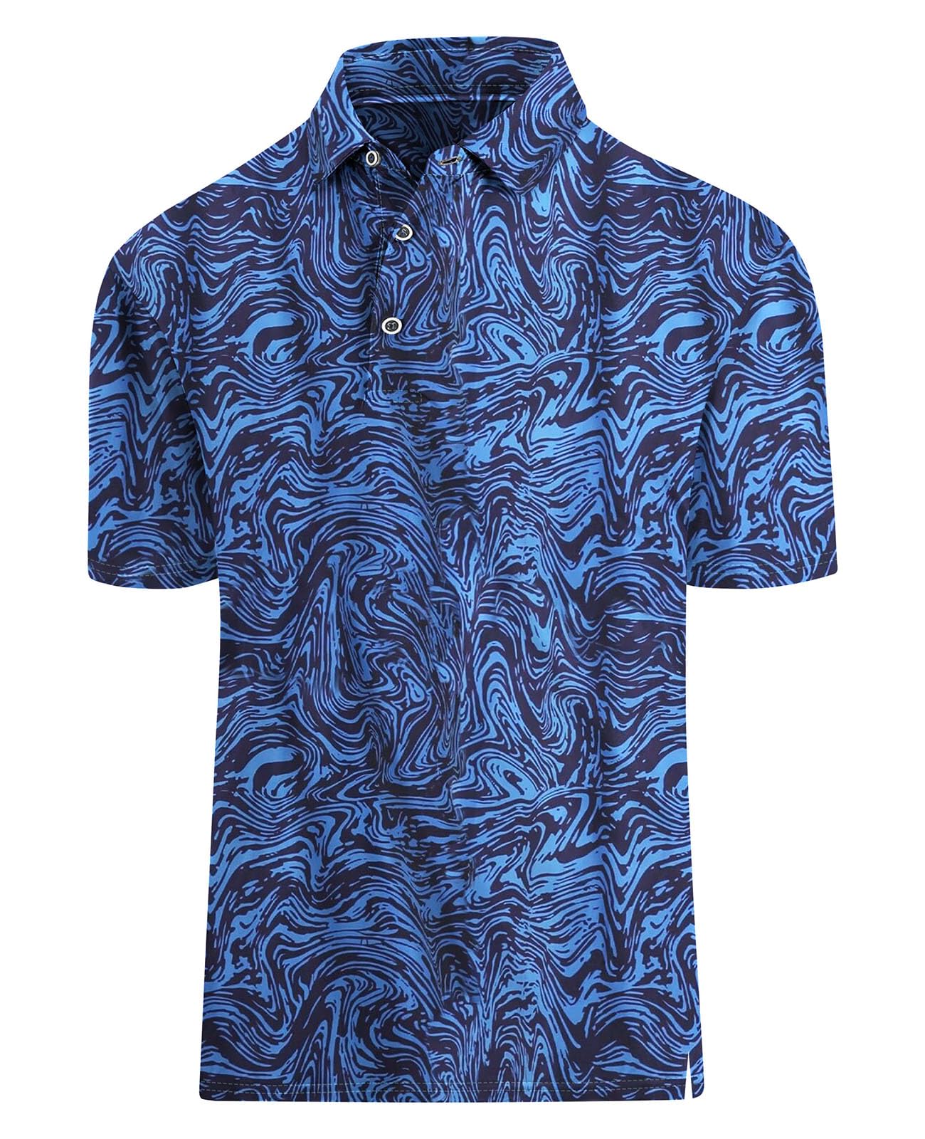 Hodaweisolp Golf Shirts for Men Dry Fit Print Moisture Wicking ...
