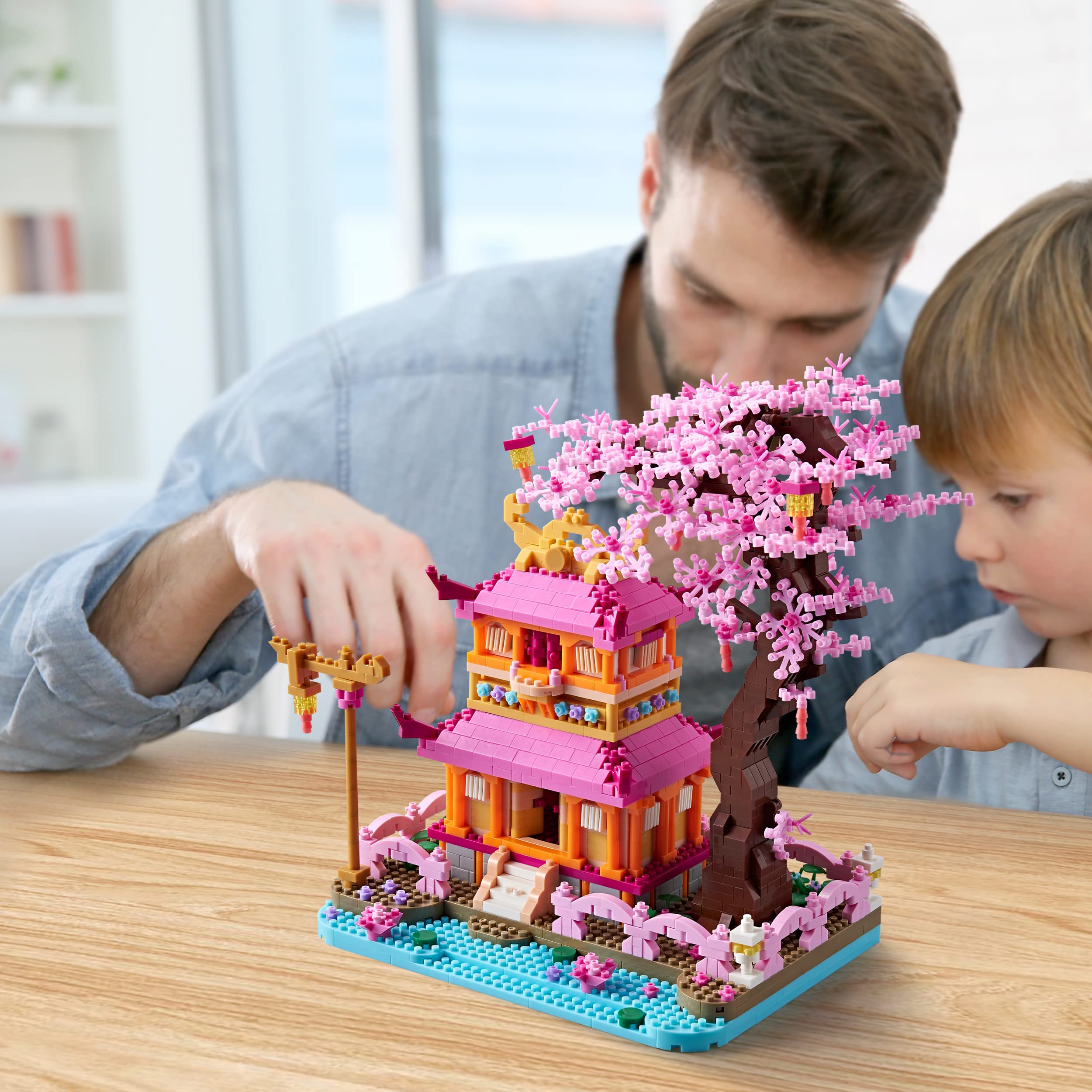 Mua Kadablk Architecture Dream Flower Building Block,Japan Sakura Tree ...