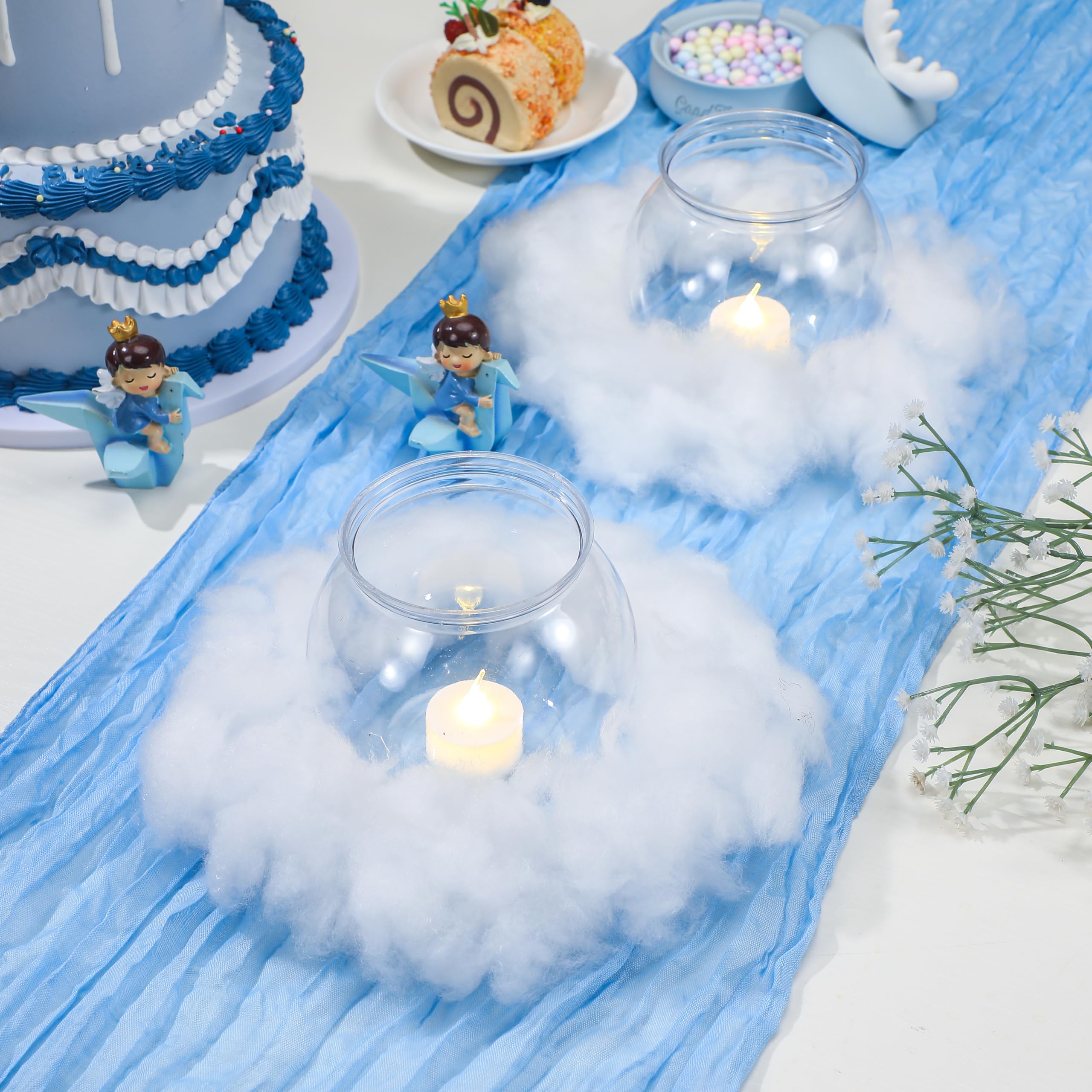 Wonderjune 6 Set Cloud Baby Shower Party Table Centerpieces Cloud 30 oz ...