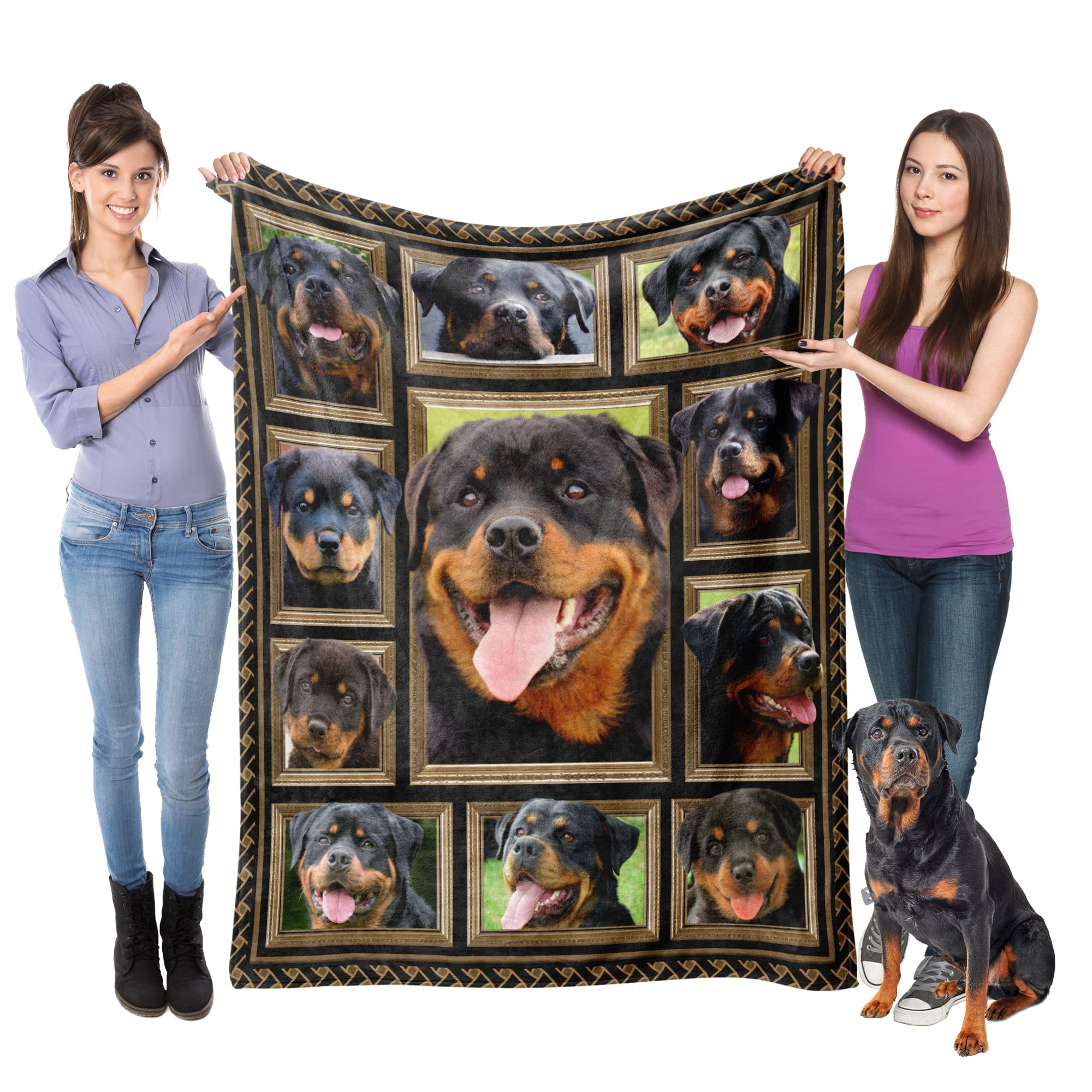 Rottweiler Blanket for Women Men Kids, Rottweiler Gifts for Rottweiler ...