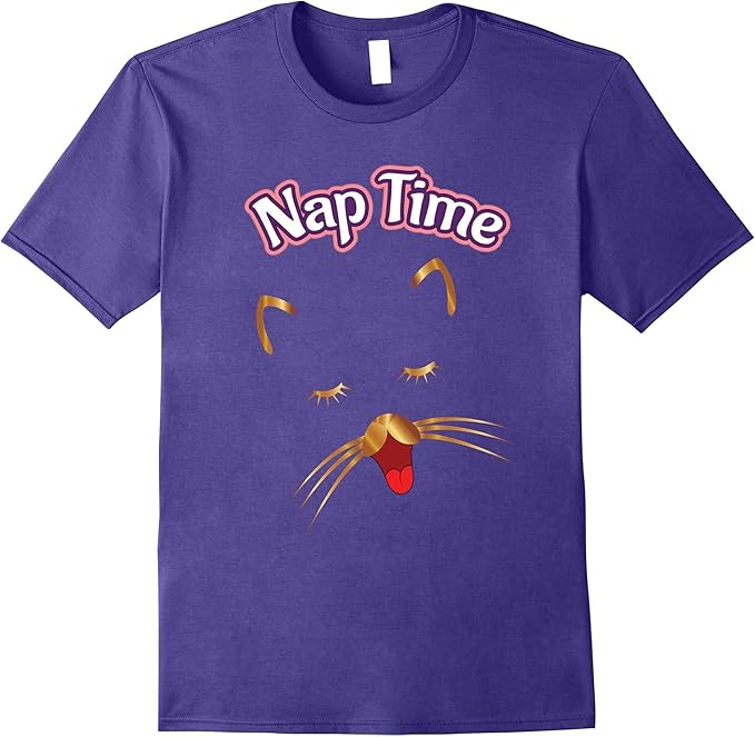 Amazon.com: Cute Sleepy Kitty Humorous Cat Nap T-shirt For Nap Lovers ...