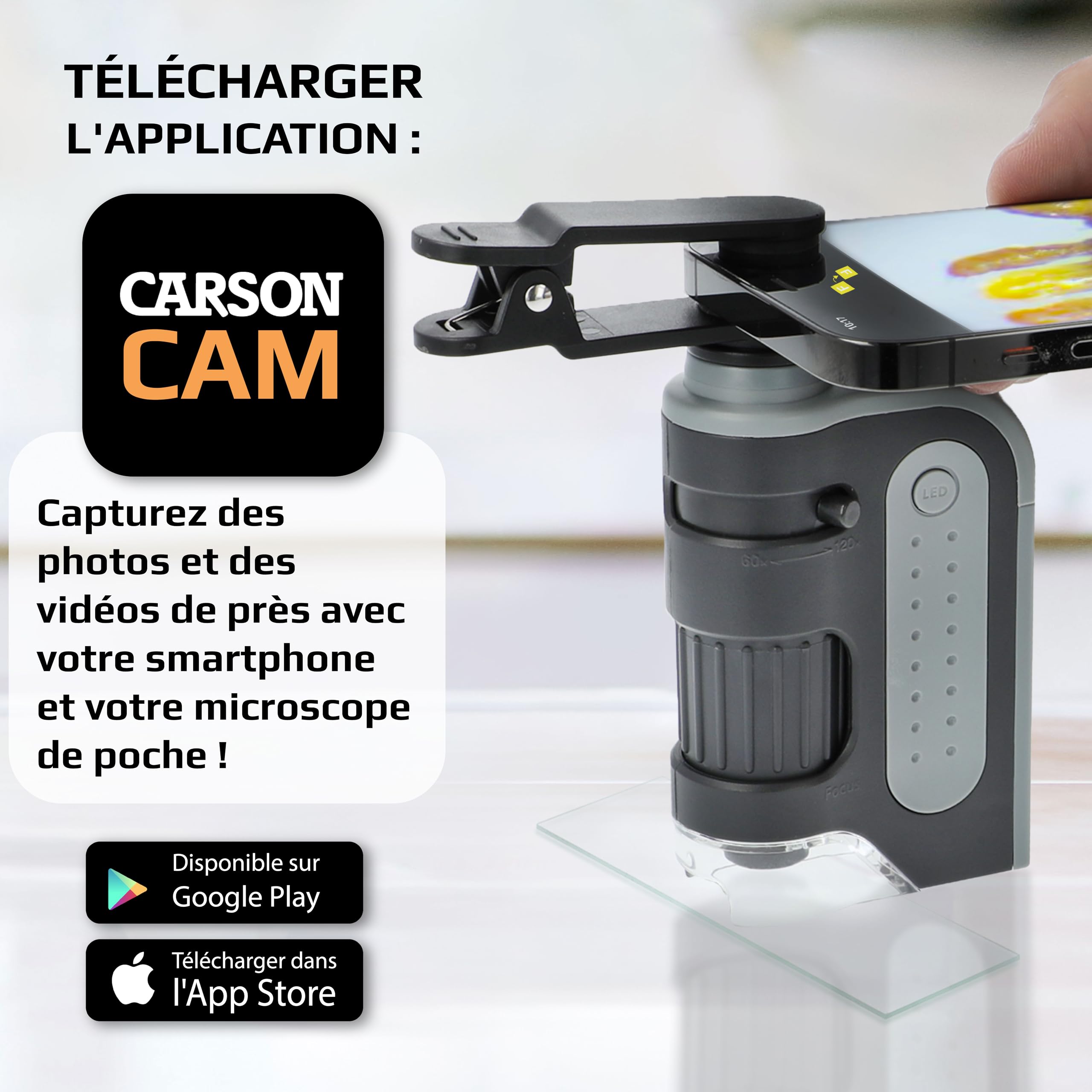 Mua Carson MicroBrite Pro 60x-120x LED Taschenmikroskop mit ...