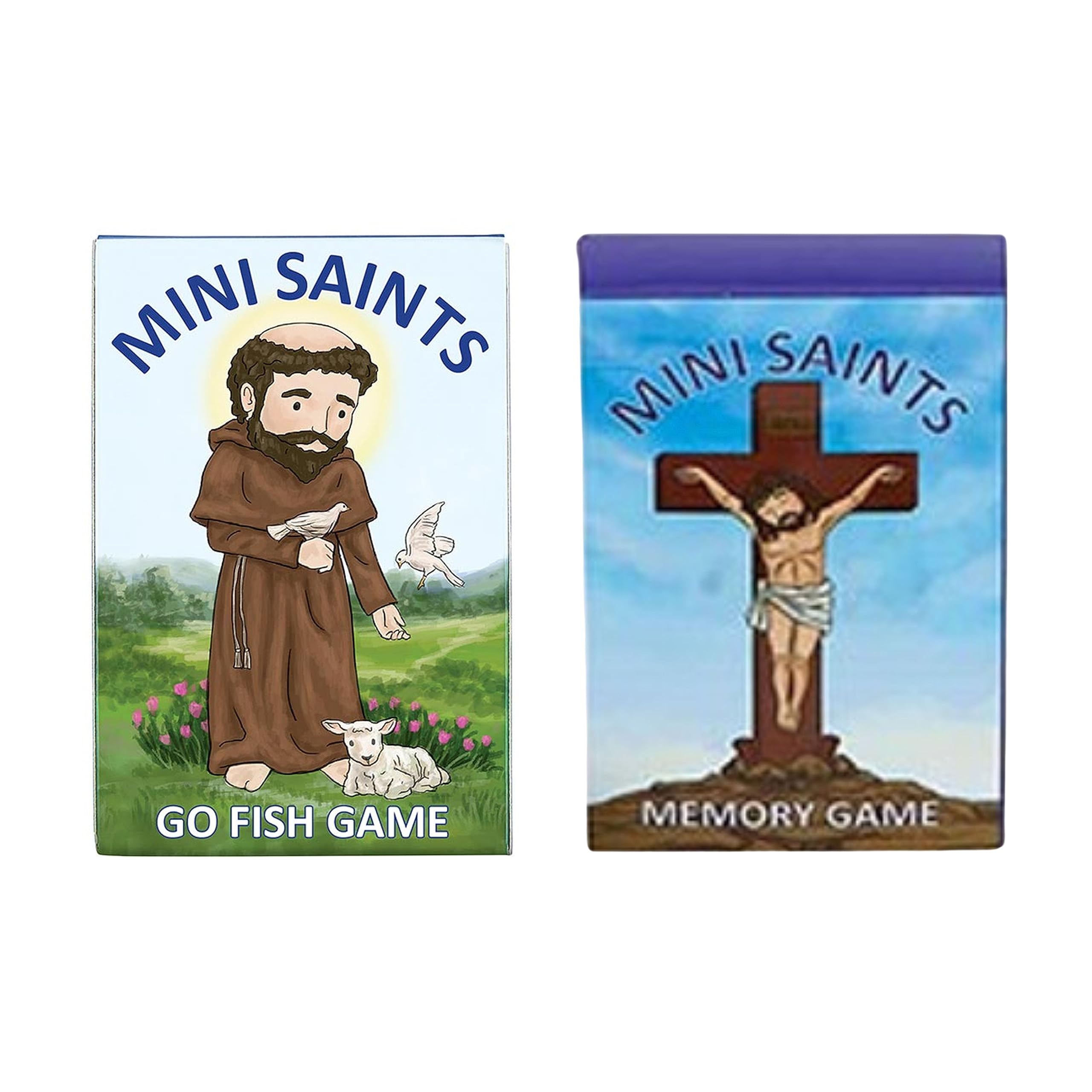 Mini Saints Go Fish and Memory Game Flash Card Deck of Cards Set for ...