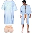 Amazon.com: Liitrsh 3 Pcs Patient Gown Party Costume Set Unisex Funny ...