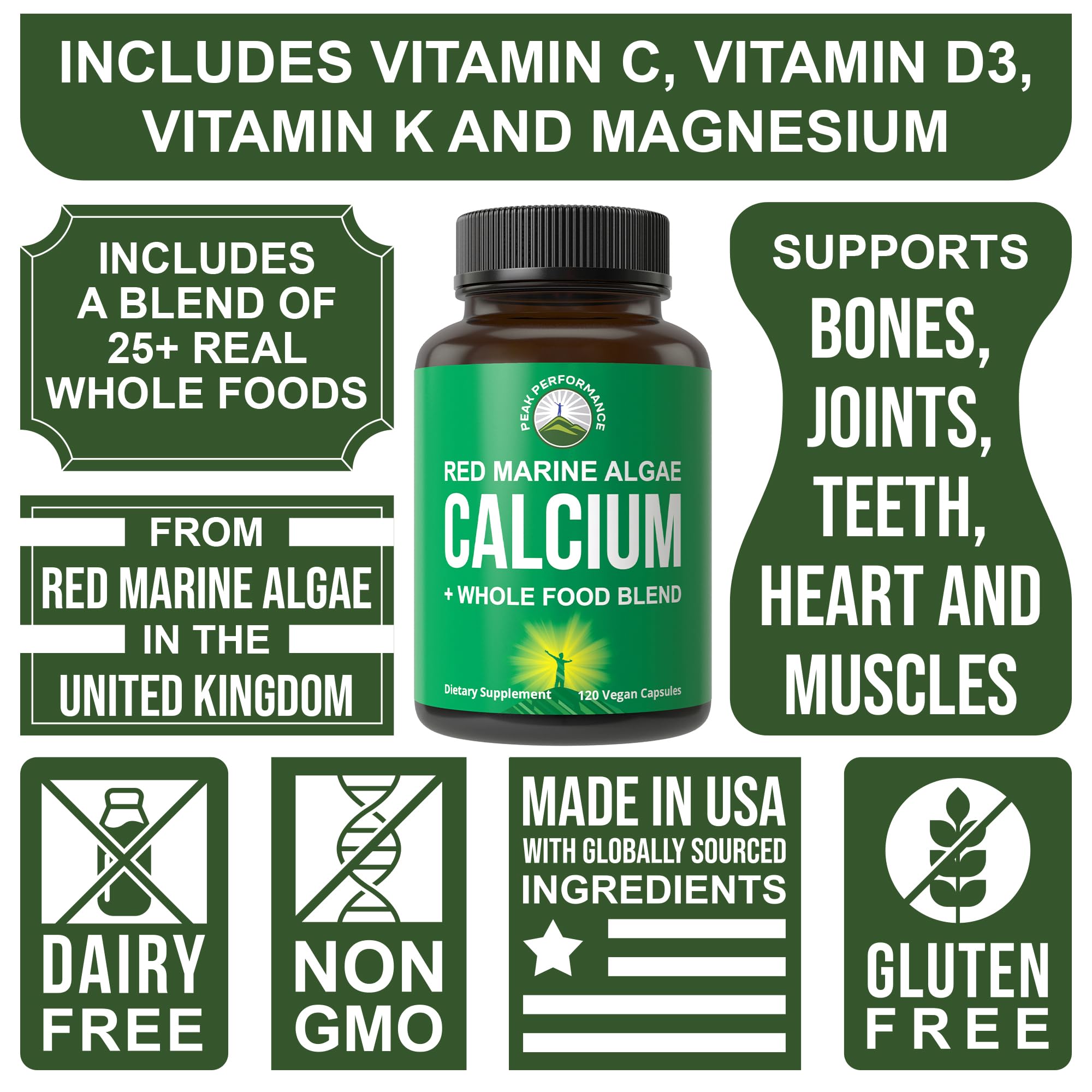 Mua Plant Based Calcium - Red Marine Algae Calcium Supplement with ...