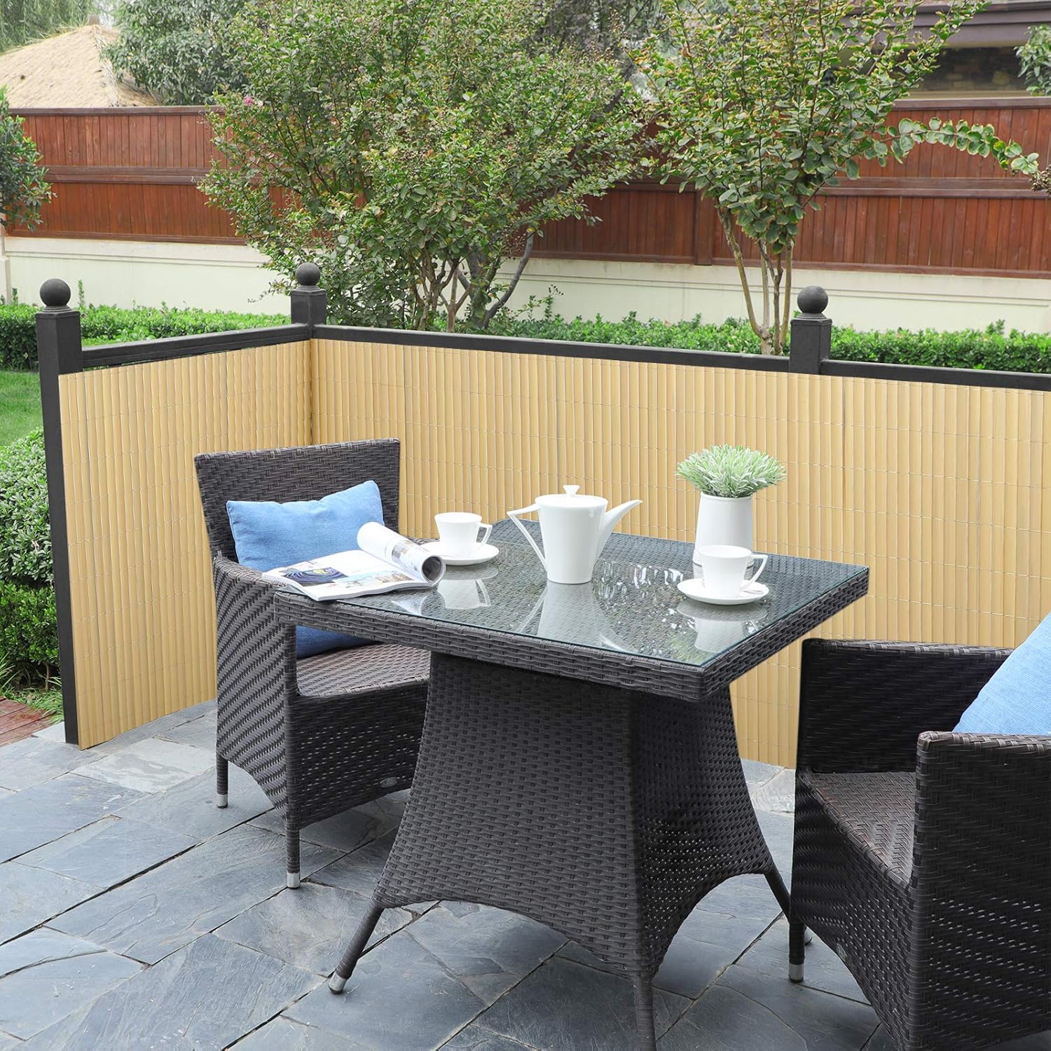 Arredamento L x A Paravista di 3 x 0,8 m per Recinzione di Giardino ...