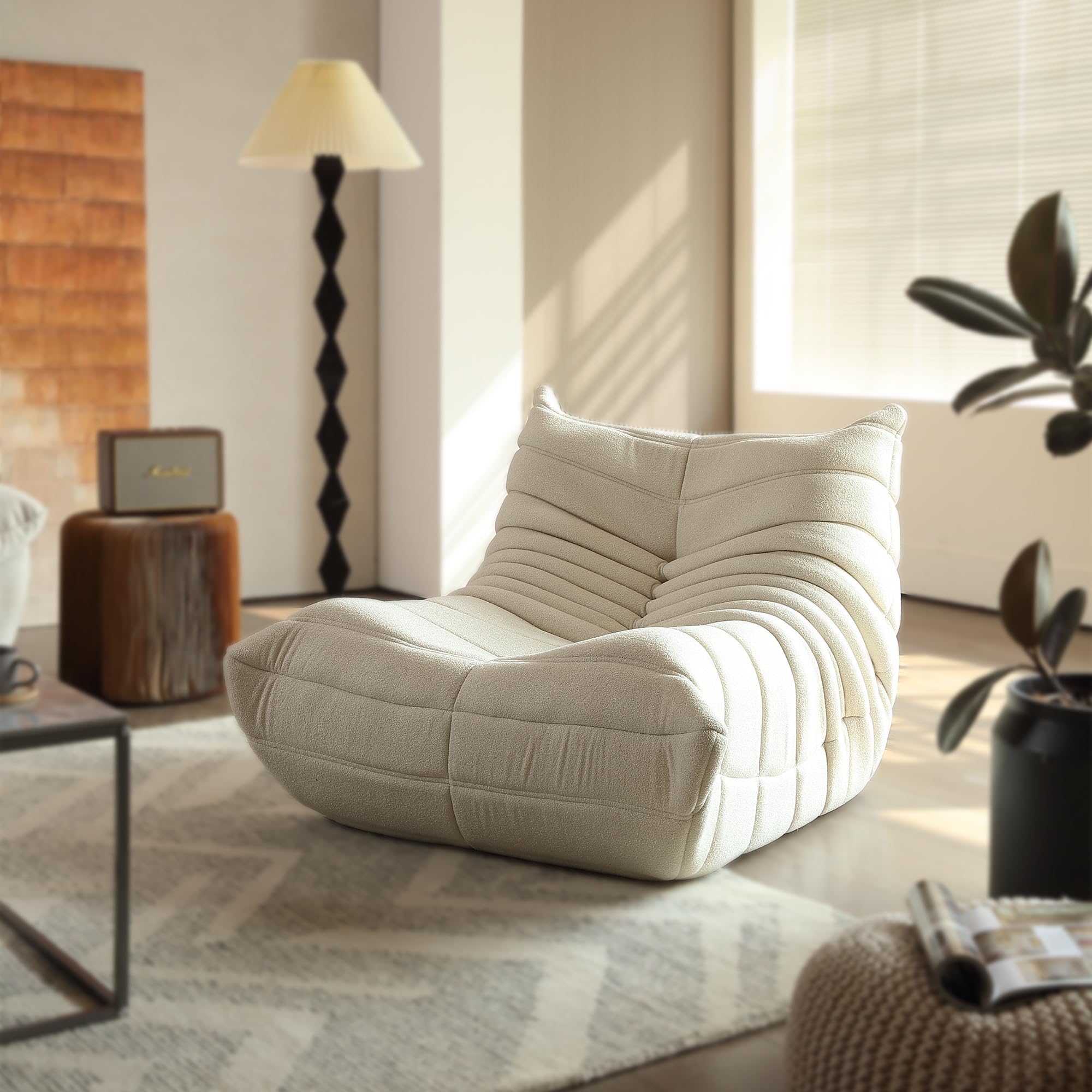 Fireside Chair, Togo Sofa Bean Bag Chair for Adults Lazy Floor Sofa ...