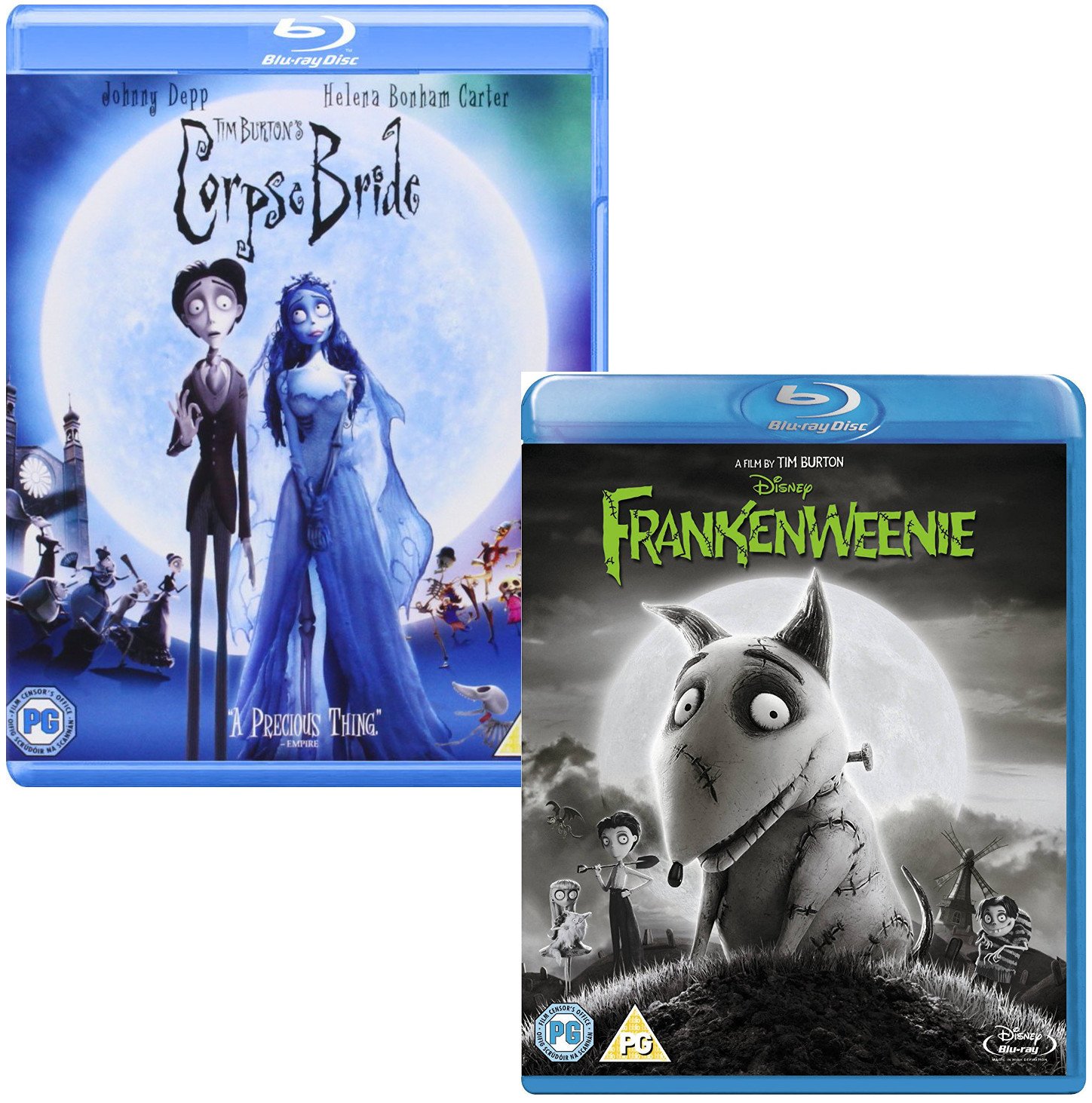Amazon.com: Corpse Bride - Frankenweenie - Tim Burton - 2 Movie ...