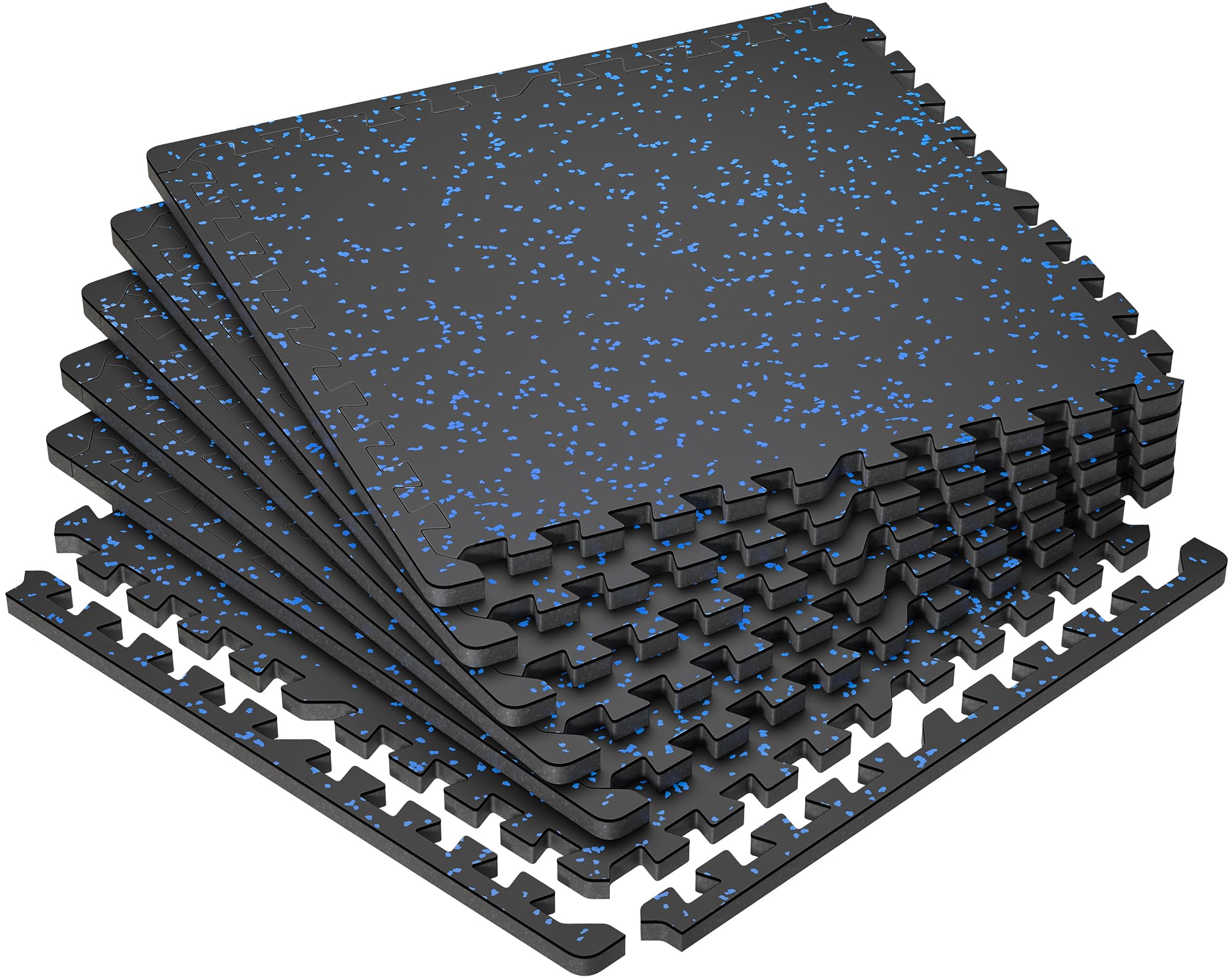SUPERJARE 0.79'' Extra-Thick Exercise Equipment Mats, 6 Pcs 24 Sq Ft ...