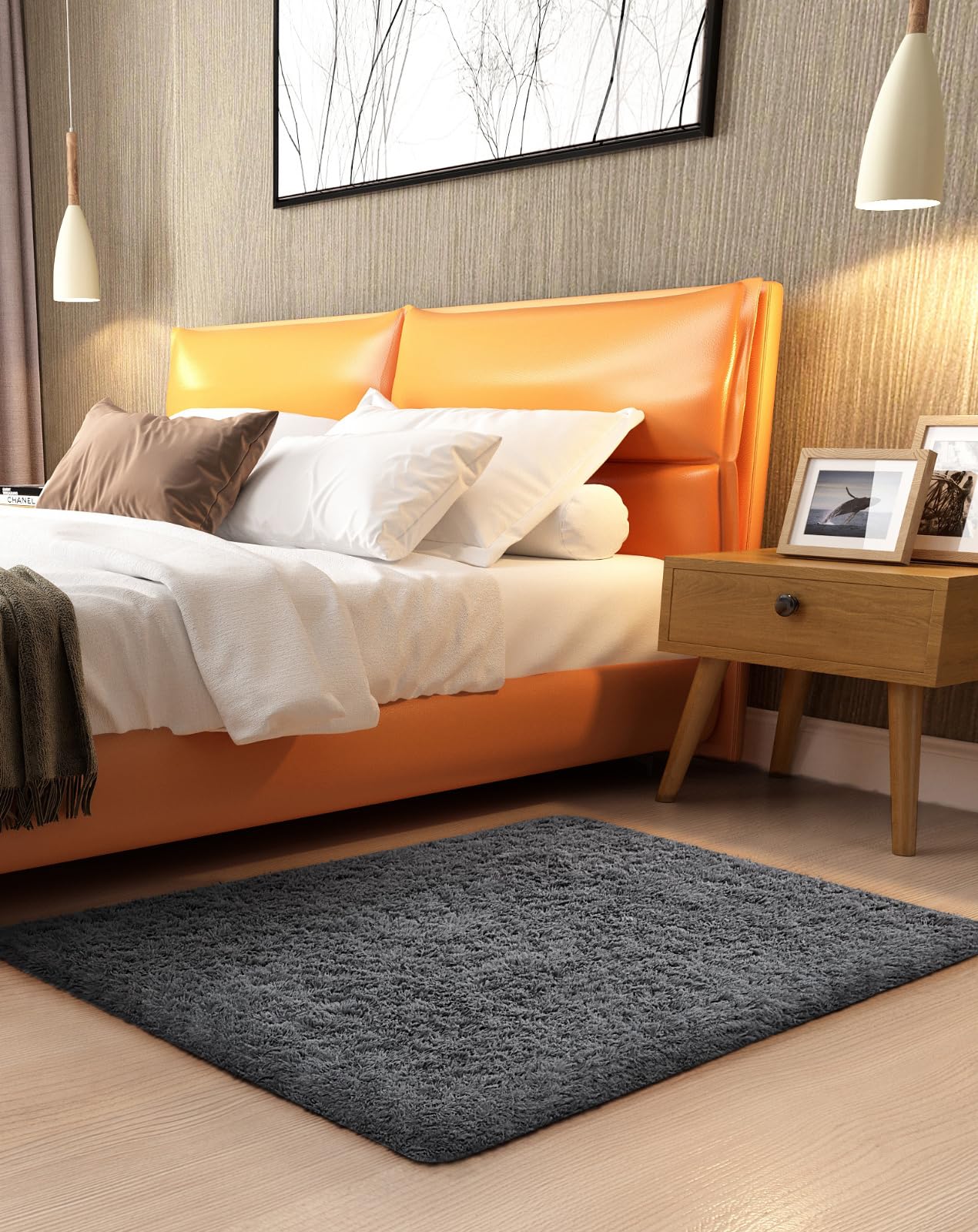 Ophanie Small Rug Throw Non Slip Rugs for Bedroom, Mini Area Rug ...