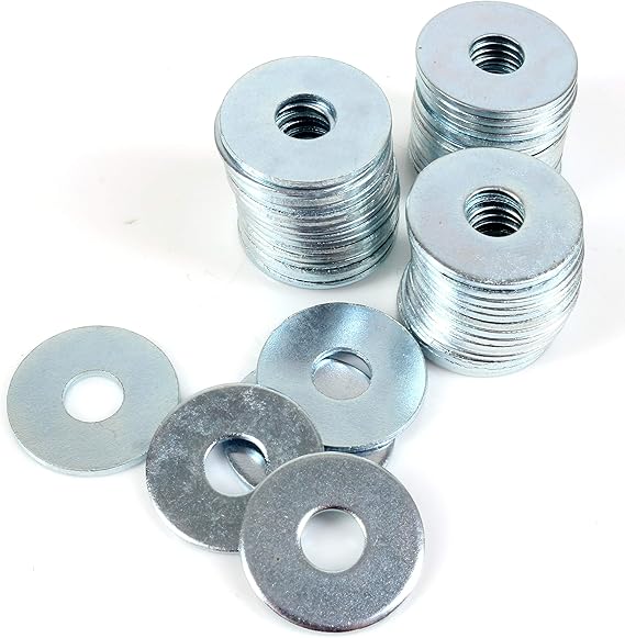 50x Small Repair Penny Washers M6 x 20mm Zinc Plated Steel Wide, Thick ...