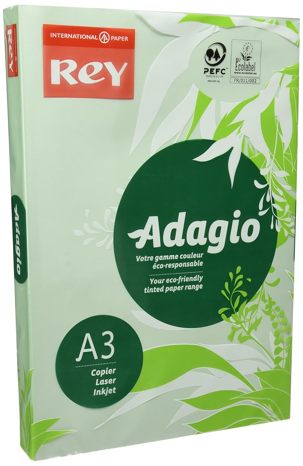 Adagio ADAGI080X698 A3 80 GSM Rey Paper - Green (Pack of 500 Sheets ...