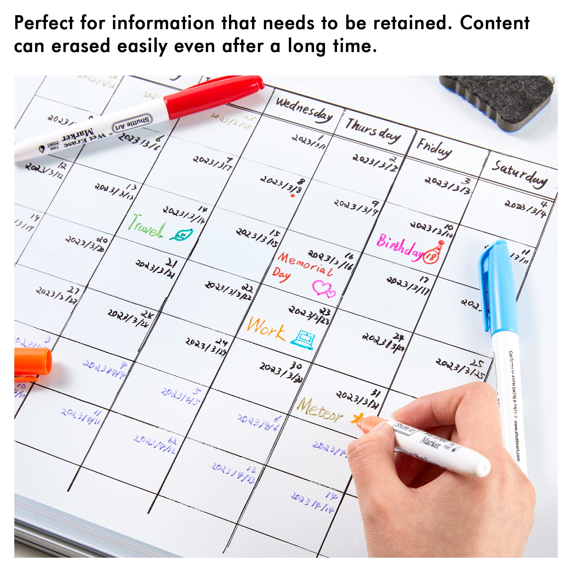 Mua Shuttle Art Wet Erase Markers, 12 Colors 1mm Fine Tip Overhead ...