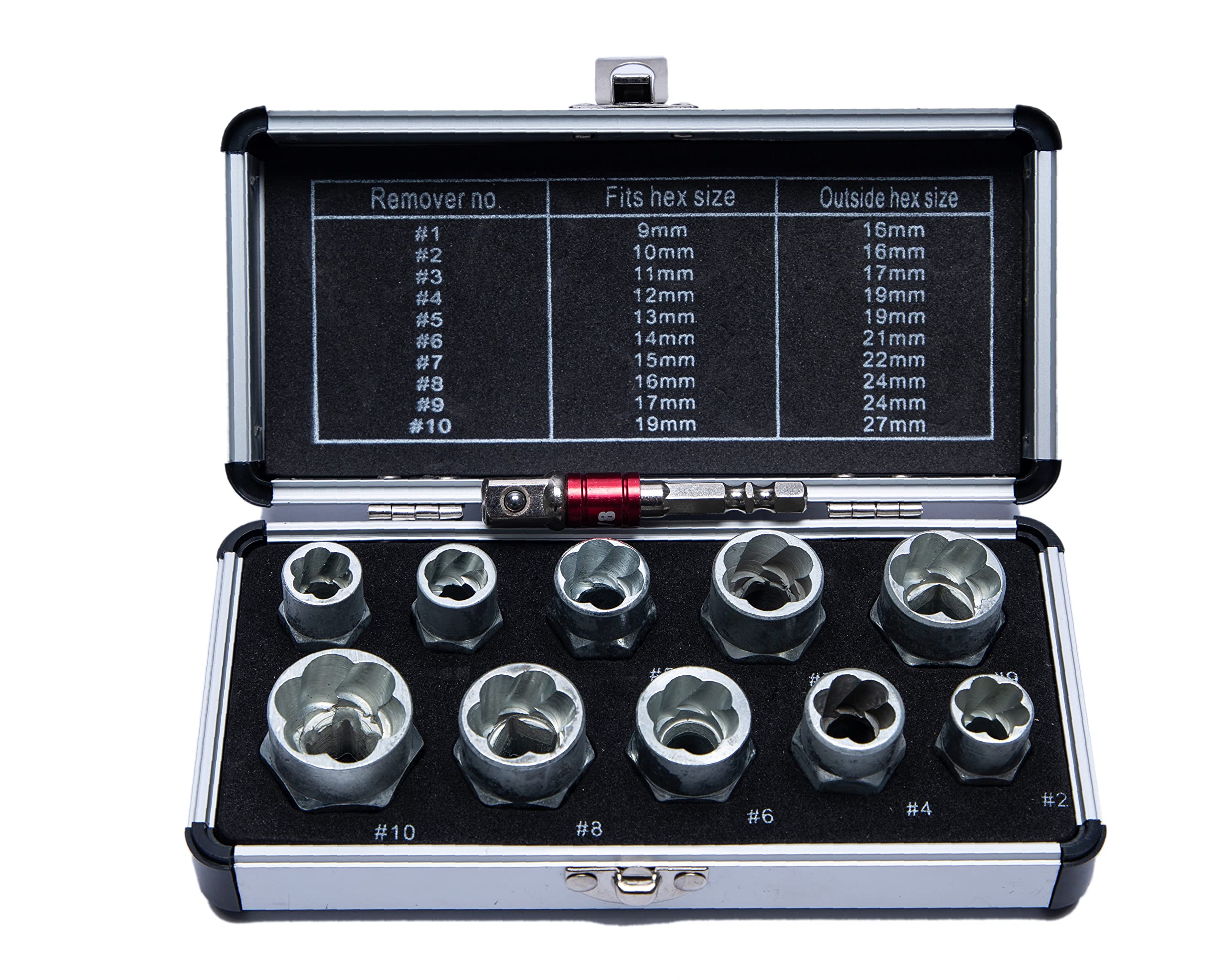 PANOVOS Impact Bolt & Nut Remover Set,11Pcs Bolt Extractor Socket Tools ...