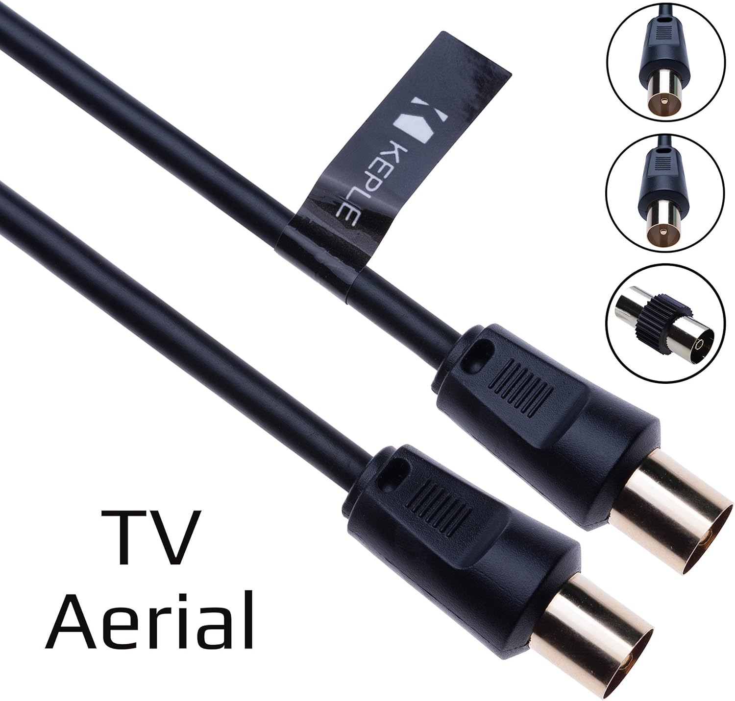TV Aerial Ariel Cable Coaxial Extension Lead Freesat Recorder Male to ...