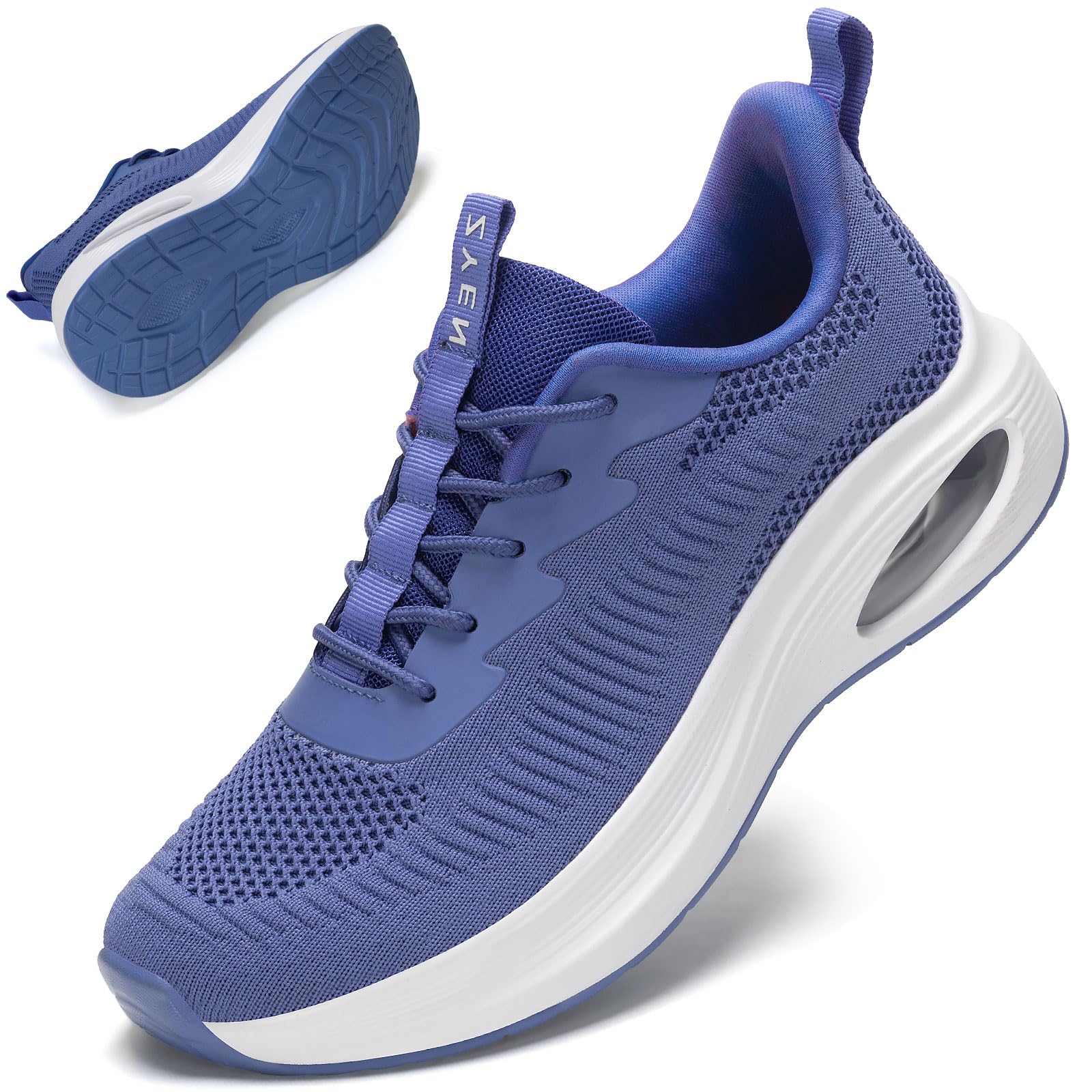 ZYEN Wide Toe Box Shoes Women Air Cushion Road Running Shoes Extra Wide ...
