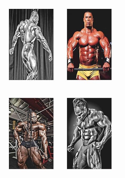 Body Builders Motivational Combo Poster Set of 4 Posters (Gloss ...