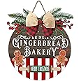 Amazon.com: Deroro Merry Christmas Gingerbread Bakery Front Door Sign ...