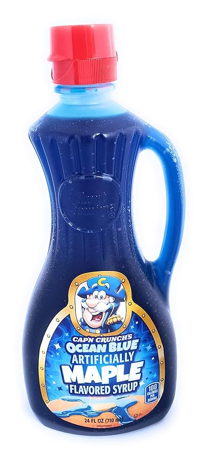 Amazon.com : Capn Crunchs Ocean Blue Maple Syrup, 24 oz Bottle ...