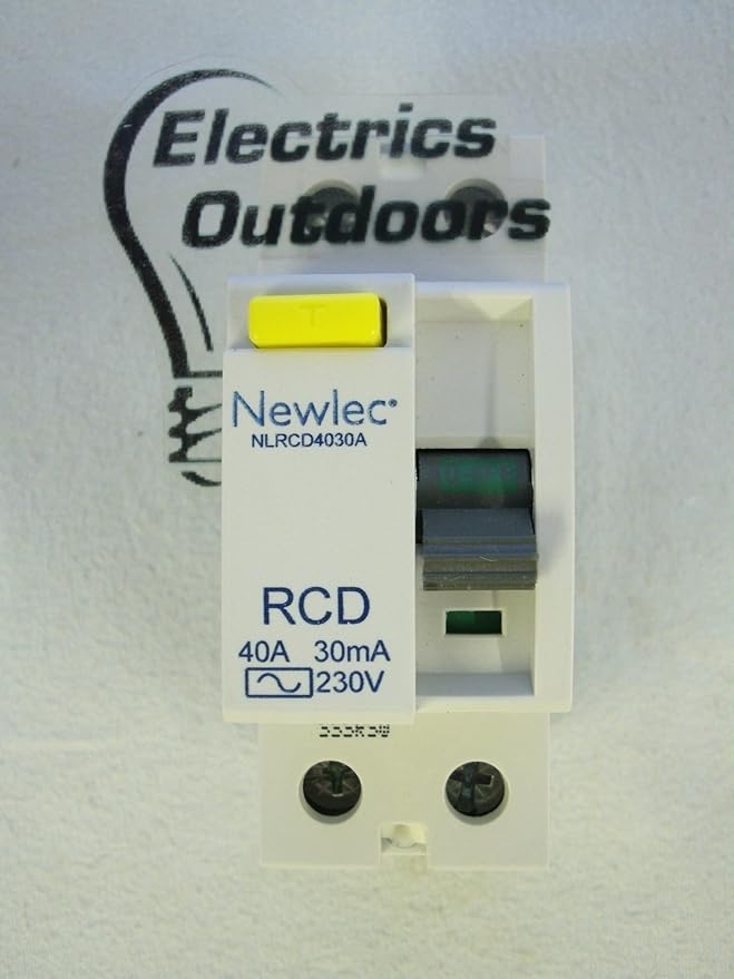 NEWLEC 40 AMP 30 mA DOUBLE POLE RCD NLRCD4030A: Amazon.co.uk: Electronics