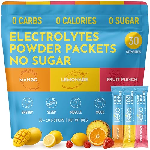 Keto Vitals Original Electrolytes Powder Packets | Keto Friendly ...