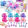 Amazon.com: Disney Frozen and Disney Princess Tea Set Bundle ~ 28 Pc ...