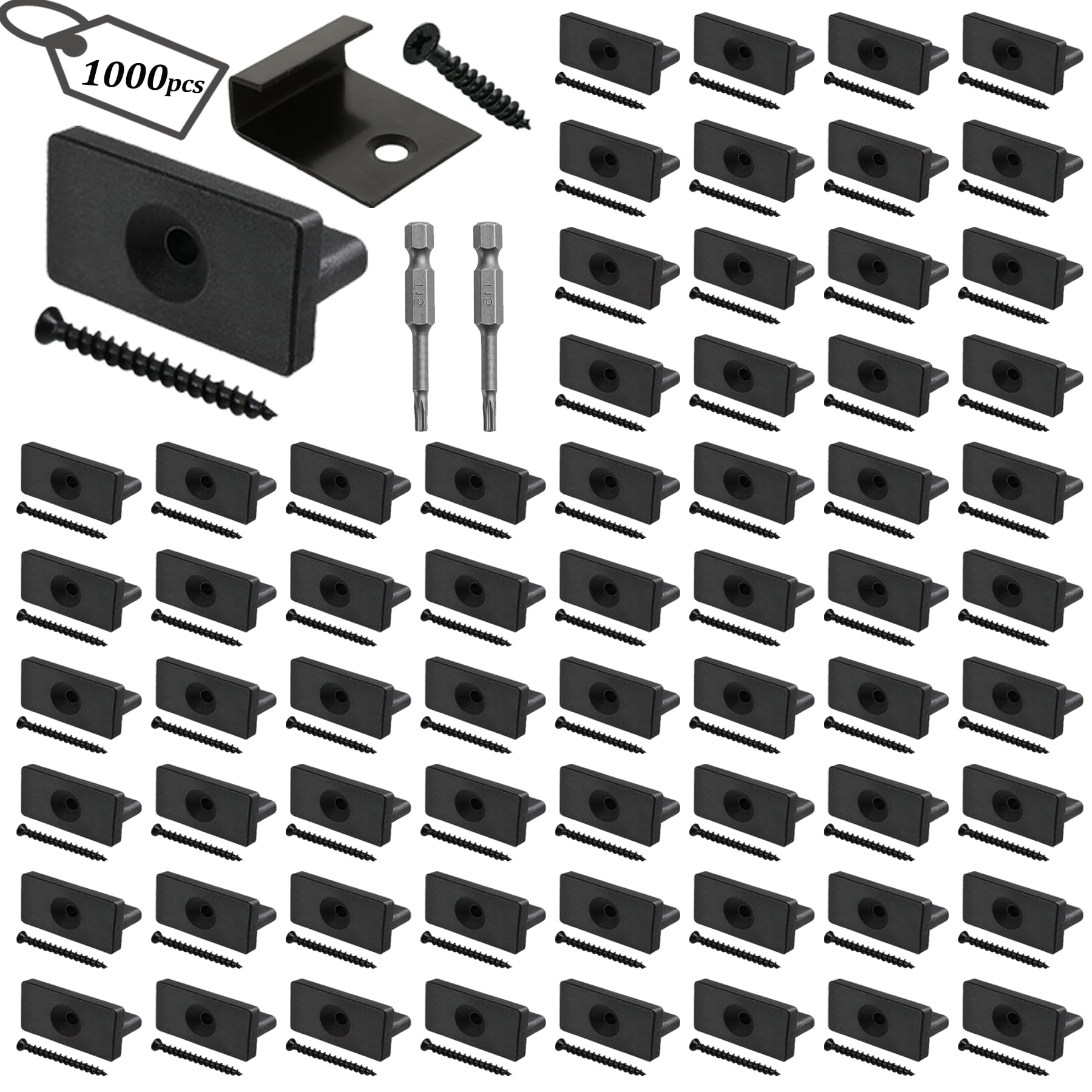 Hidden Fastener for Composite Deck, 1000PCS Hidden Deck Fasteners ...