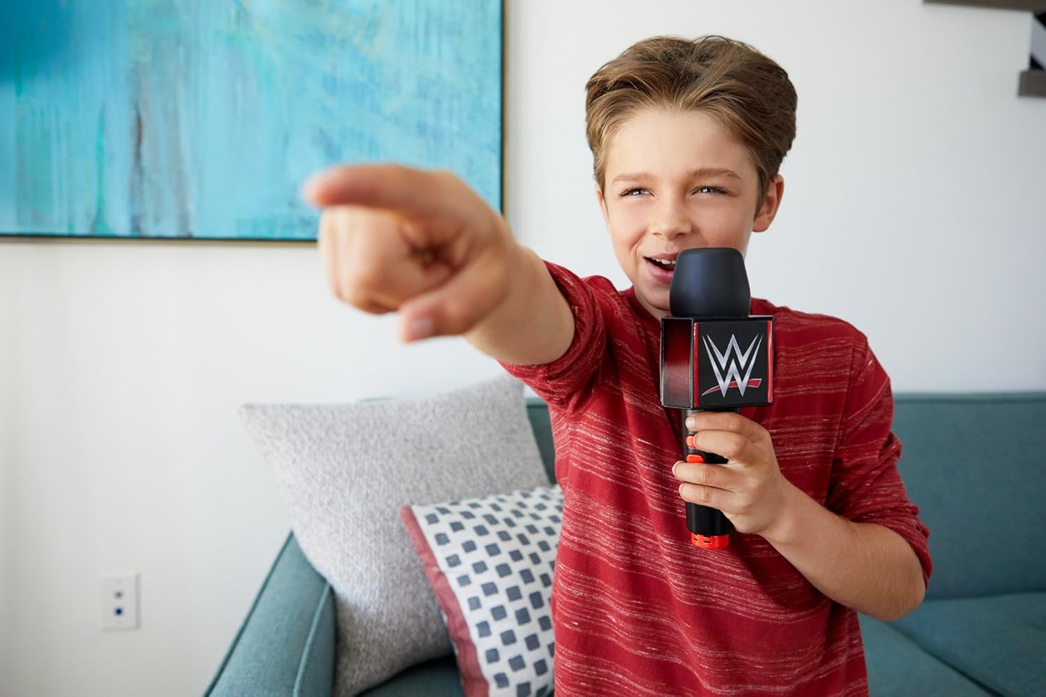 WWE MATTEL FXR16 Live Action Battle Microphone, Multi-Colour – BigaMart