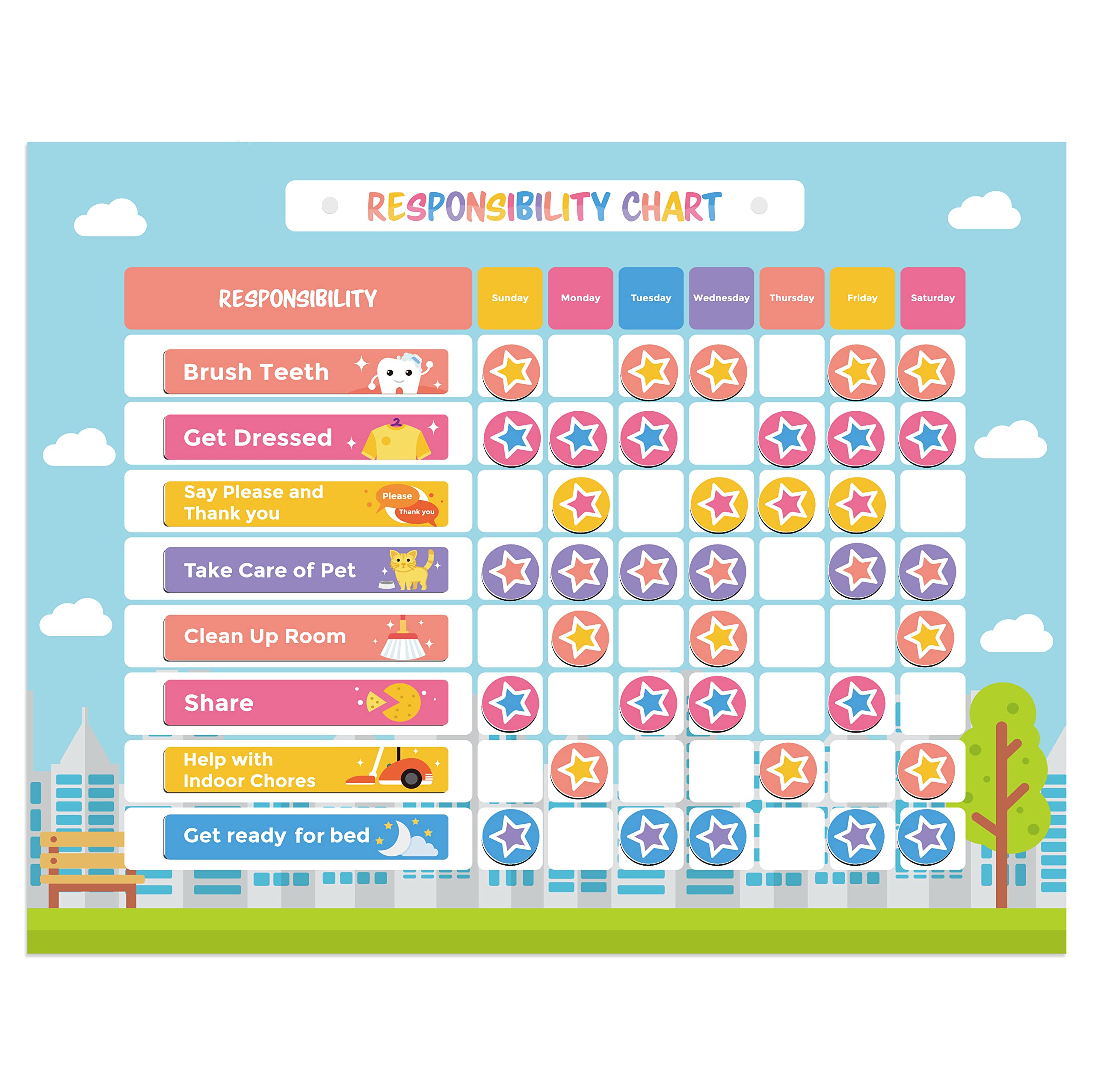 Mua Chore Chart for Kids 51 Chores 60 Stars, Good Behavior Chart ...