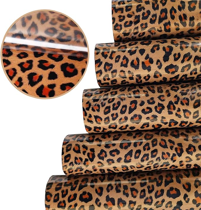 Leopard Patterned Heat Transfer Vinyl Animal Print TPU Heat Transfer ...