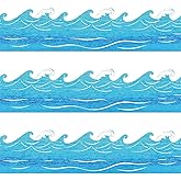 Amazon.com: Whaline 69Ft Summer Ocean Bulletin Board Borders Under The ...
