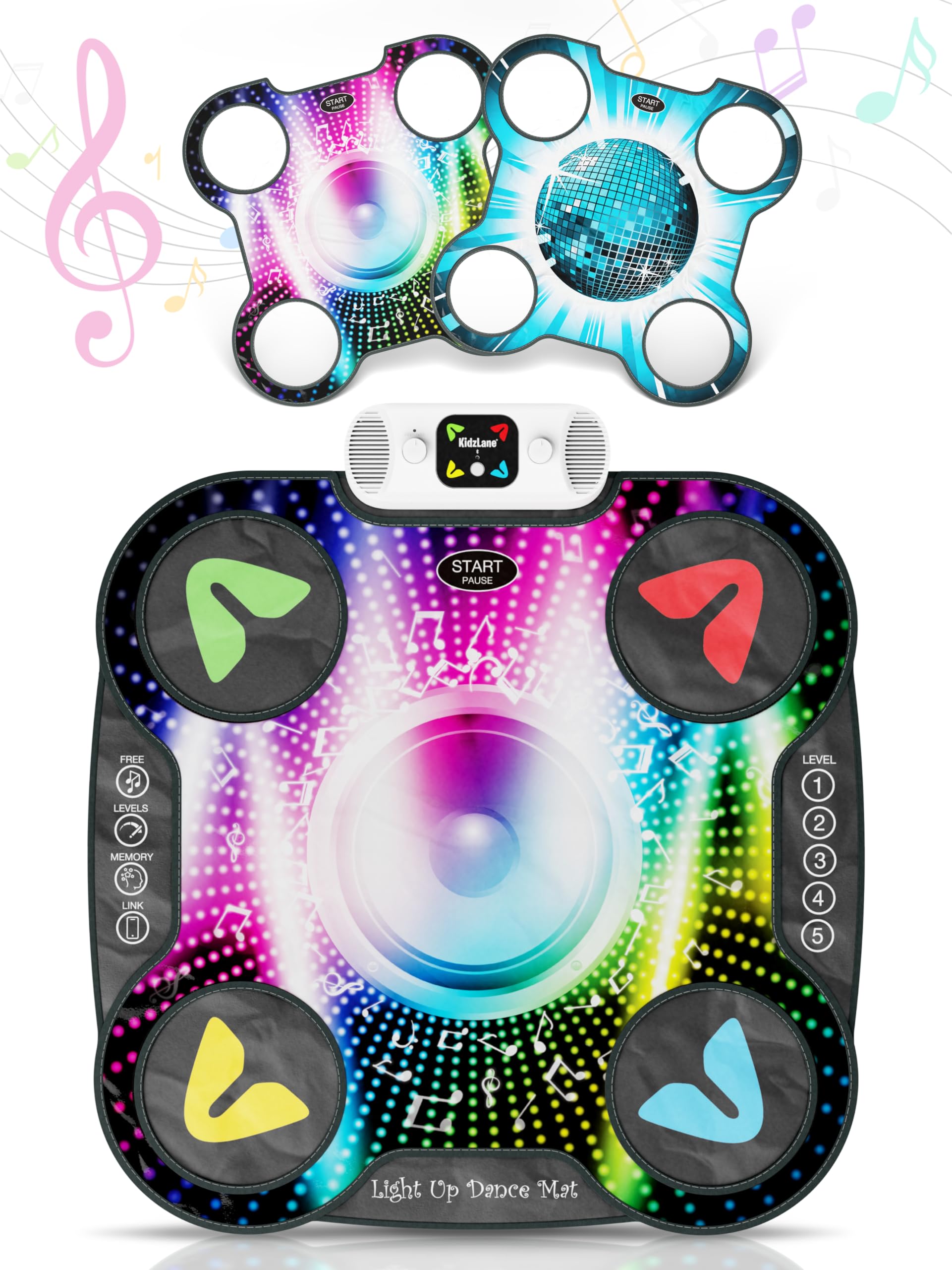 Kidzlane Light Up DJ Dance Mat for Kids - Bluetooth & AUX Compatible ...