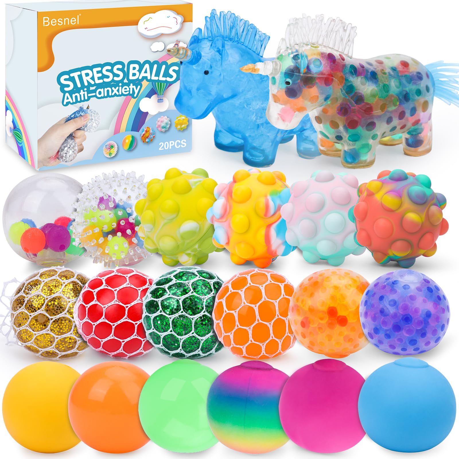 Mua Besnel Sensory Stress Balls Set Squishy Balls, Squishy Stress ...