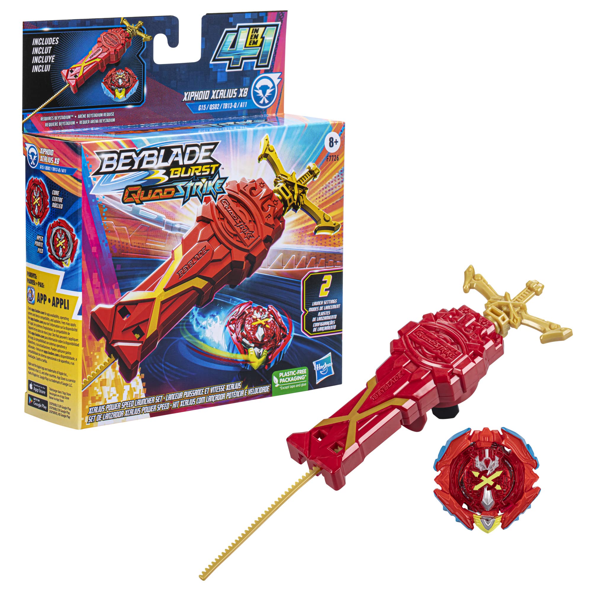 Mua Beyblade Hasbro Burst QuadStrike Xcalius Power Speed Launcher Pack ...