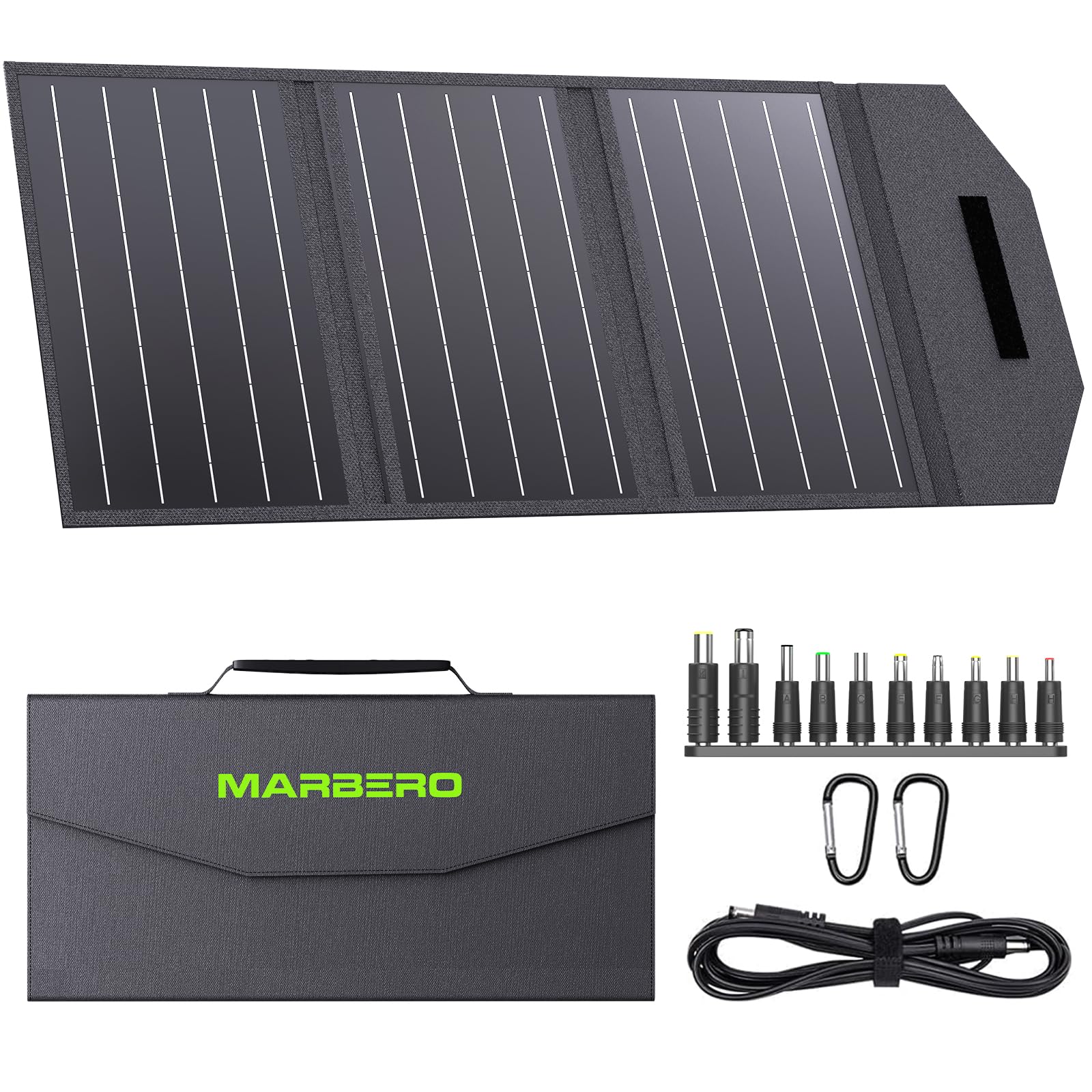 MARBERO 30W Portable Solar Panels, Foldable Solar Panel Battery Charger ...