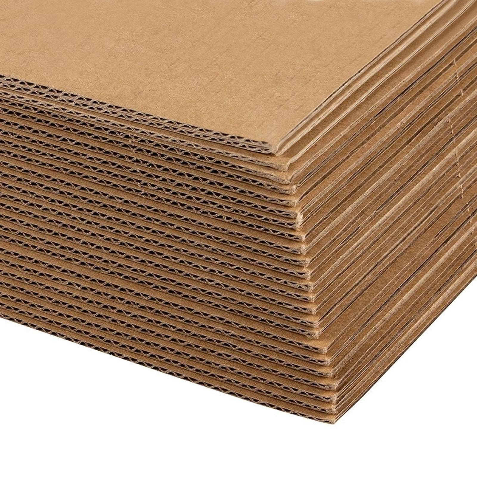 Juvale 24 Pack Corrugated Cardboard Sheets 12x12, Flat Square Card ...