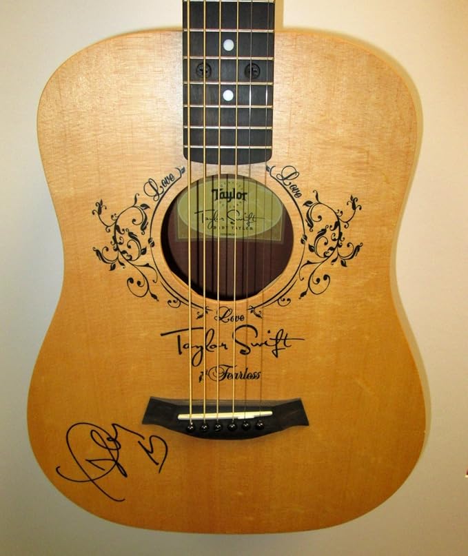 TAYLOR SWIFT Signed Autograph Baby Taylor Acoustic Guitar w/ Gig Bag ...