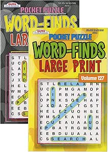 Amazon.com: Kappa Pocket Puzzle Word Finds Large Print - 8" x 5" Digest ...