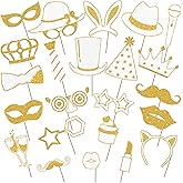 Amazon.com: 24 Pieces Party Photo Booth Props for Birthday Weddings ...
