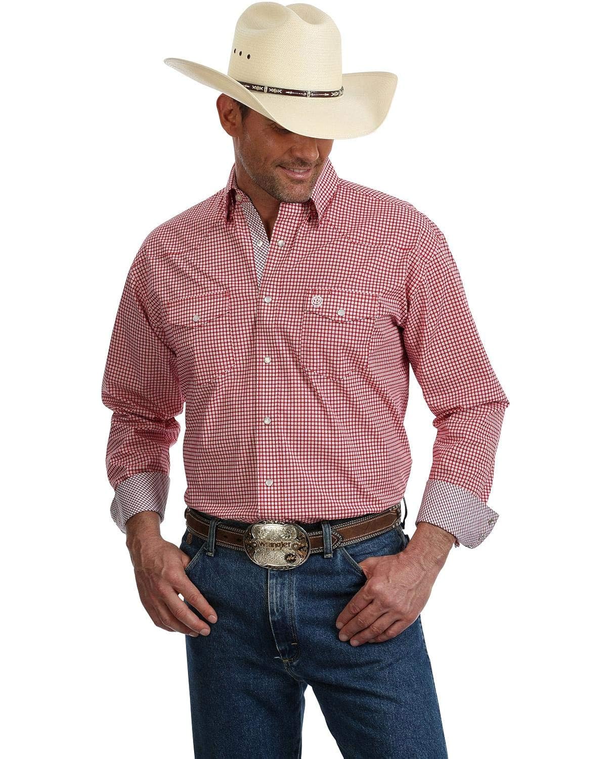 Wrangler Men's George Strait by Troubadour Geo Print Long Sleeve ...