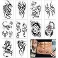 Amazon.com : ELANE 10 Sheet Realistic Temporary Tattoos Adult,Tramp ...