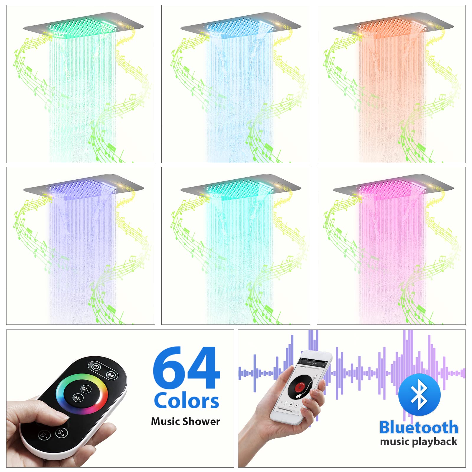 Mua Shower Jets System In Wall, 23 inch Thermostatic Full Body Shower ...