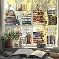 Amazon.com: Vintage Book Window Stickers Double-Sided Window Clings ...