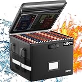 Amazon.com: File Box with Lock 5200°F with Heat Insulated,Fireproof Box File Storage Organizer ...