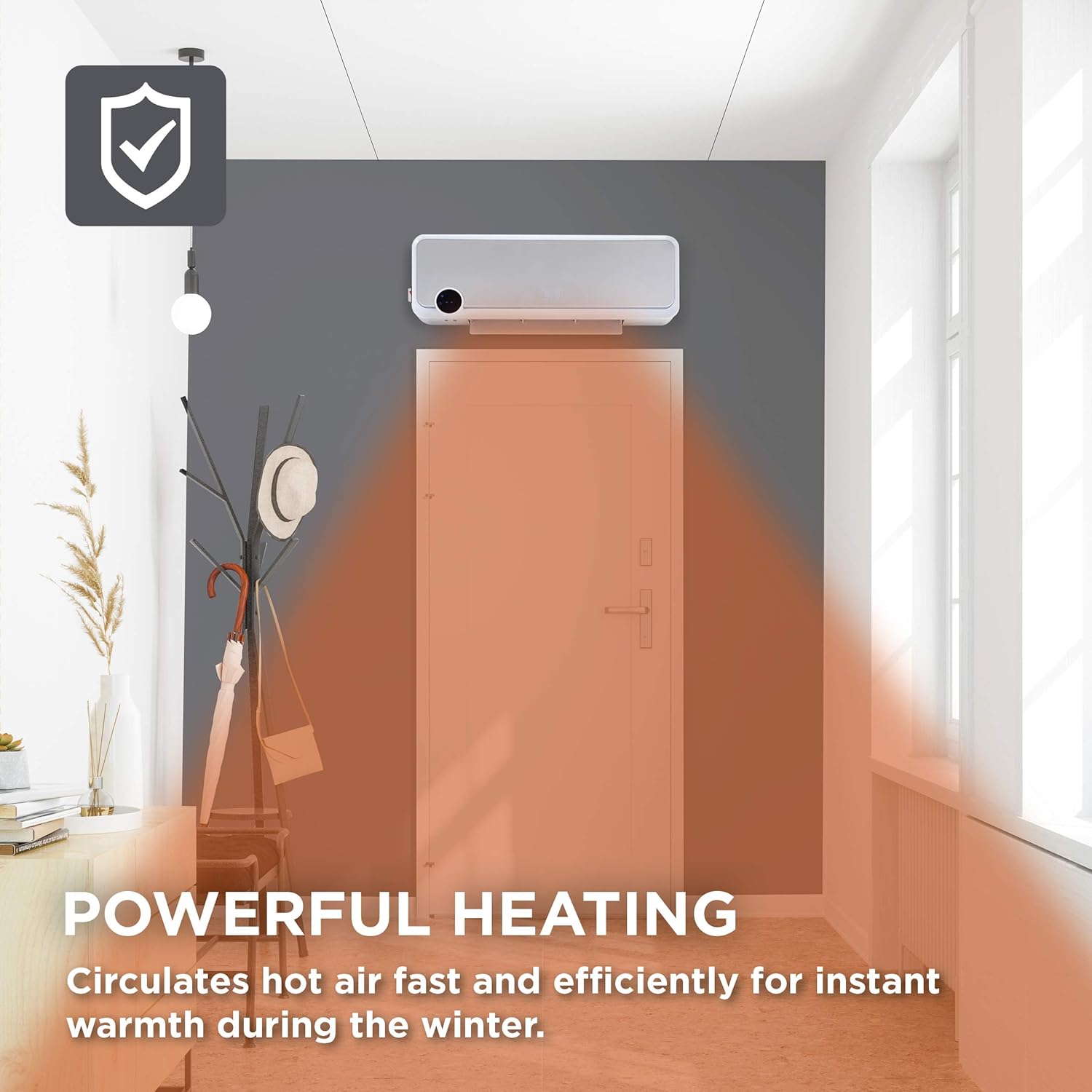 BLACK+DECKER BXSH37011GB 2KW Digital Wall Mounted Downflow Heater with ...