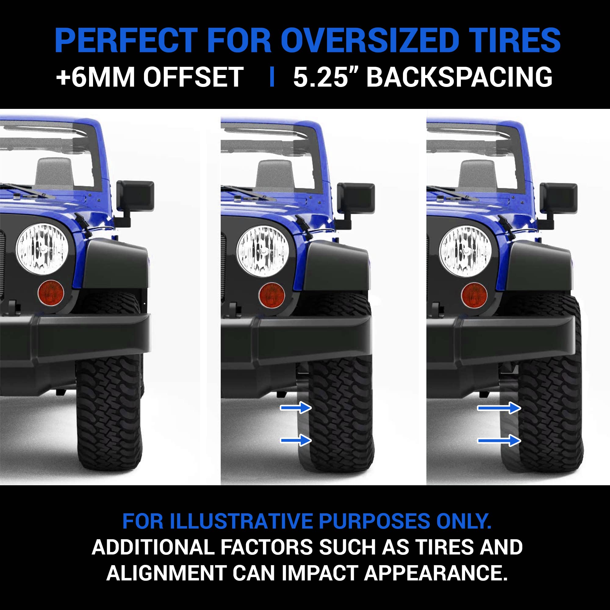 Mua TACTIK 5 Spoke Classic Solid Steel Wheel - 5x5 Bolt Pattern, 17x9 ...