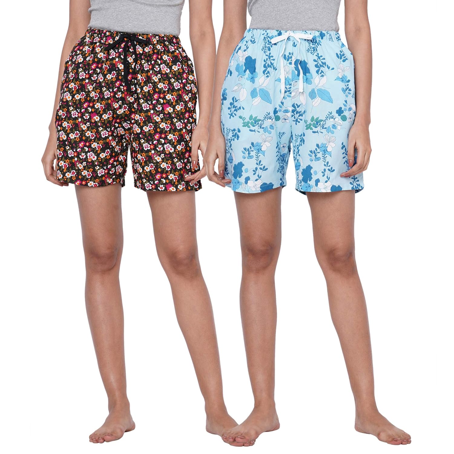 Buy Urban Scottish Women's Printed Lounge Shorts (Pack of 2) (USWB2002 ...