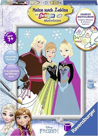 Kit per il fai da te Ravensburger Malen nach Zahlen Elsa e Anna Giochi e giocattoli ...