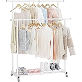 Amazon.com: Gold Clothing Rack, Portable Rolling Clothes Racks for ...