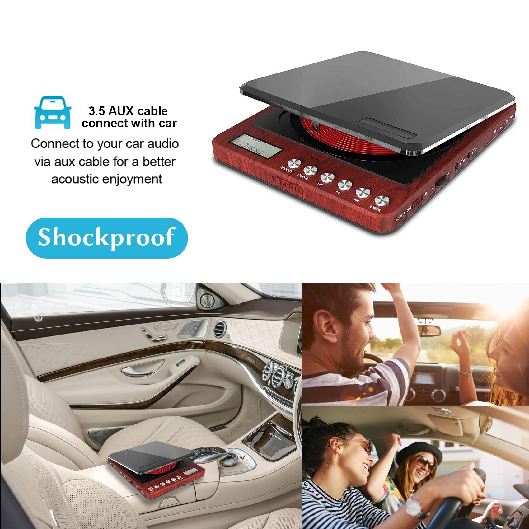 Mua Portable CD Player with Headphones, Monodeal CW605 Compact Design ...